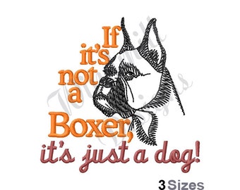 Boxer Dog Embroidery | Etsy