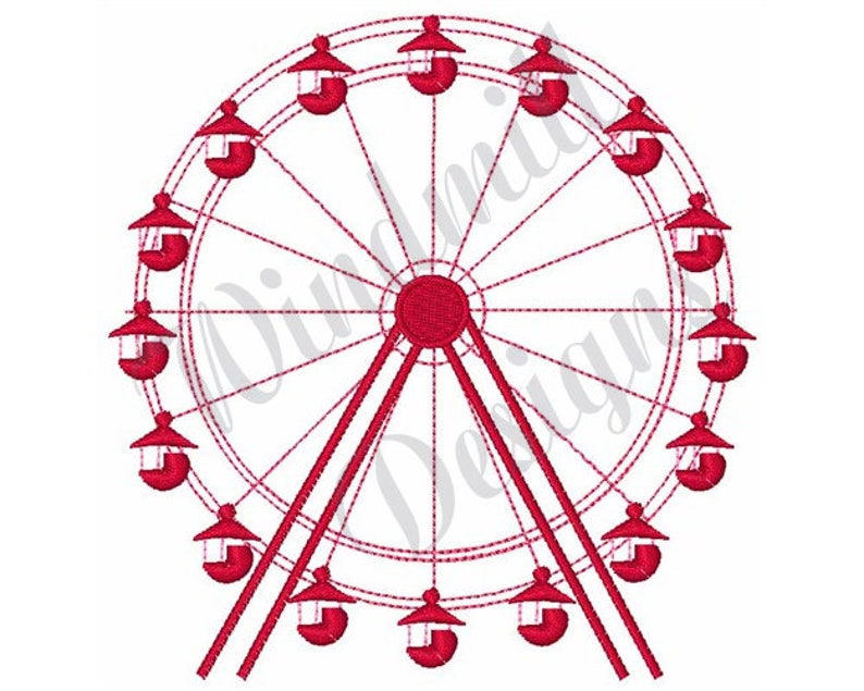 Ferris Wheel Machine Embroidery Design Embroidery Designs - Etsy