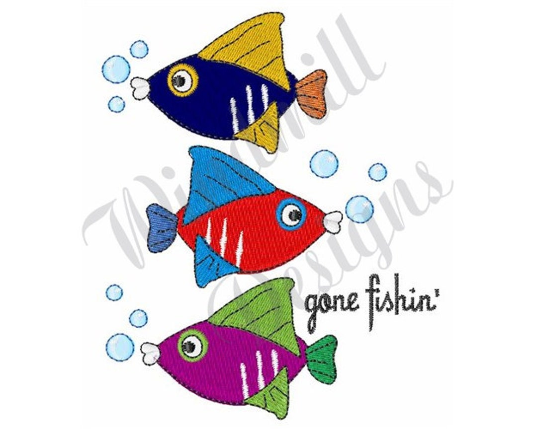 Colorful Fish -machine Embroidery Design, Embroidery Designs, Machine ...