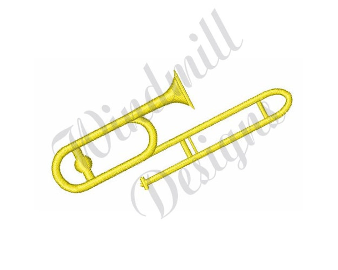 Trombone - Machine Embroidery Design, Embroidery Designs, Machine ...