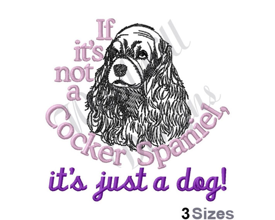 Cocker Spaniel - Machine Embroidery Design, Embroidery Designs, Machine ...