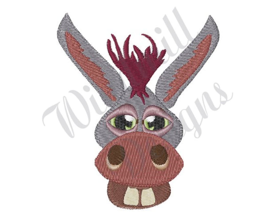 Donkey Face Machine Embroidery Design, Embroidery Designs, Machine ...