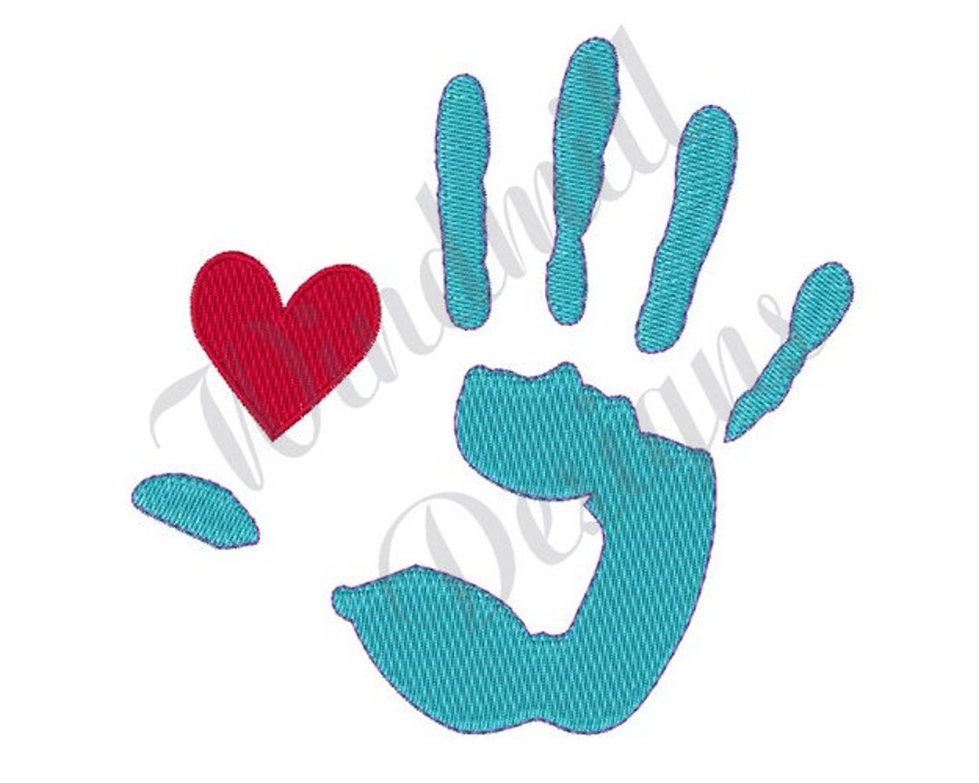 Heart & Hand - Machine Embroidery Design, Embroidery Designs, Machine ...