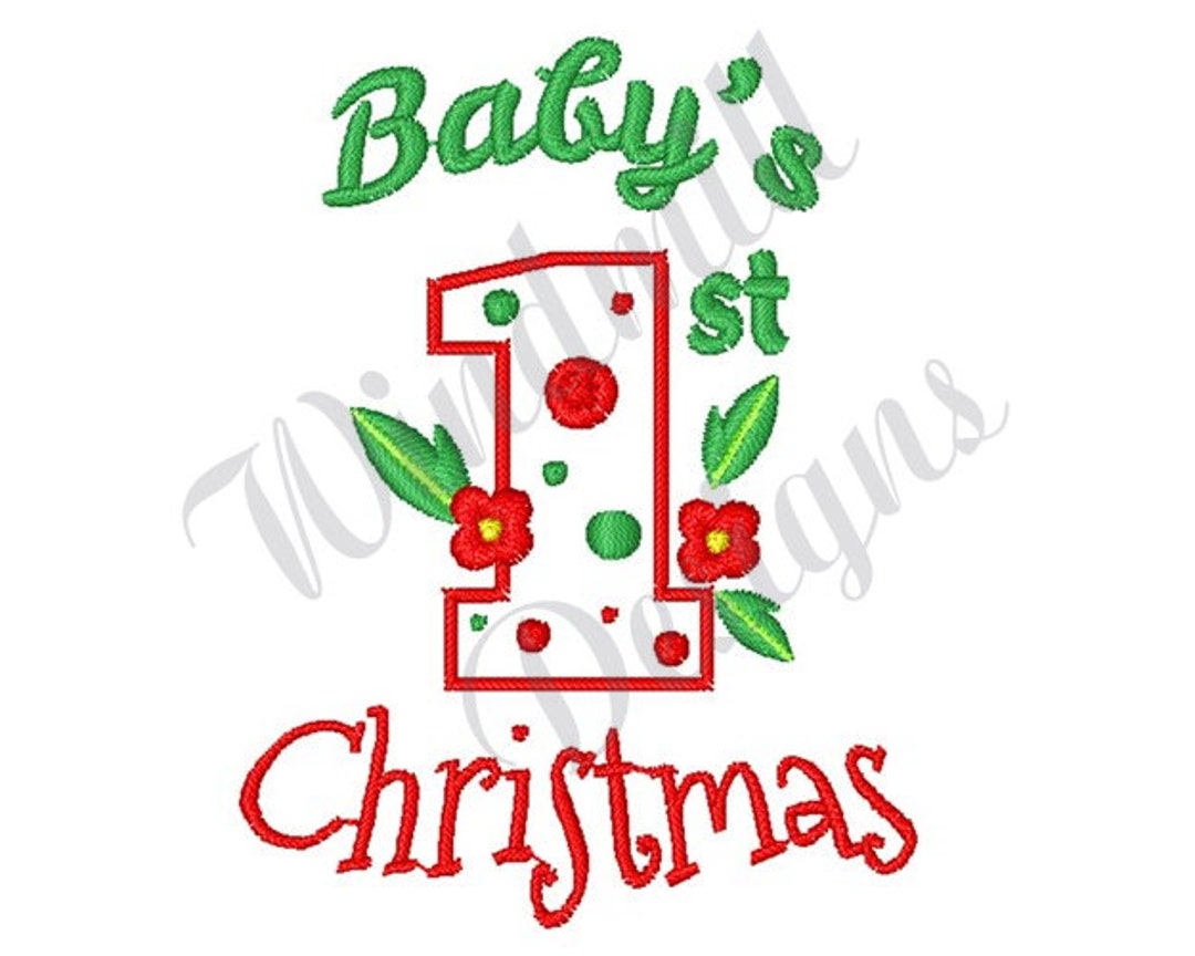 Baby's First Christmas - Machine Embroidery Design, Embroidery Designs ...