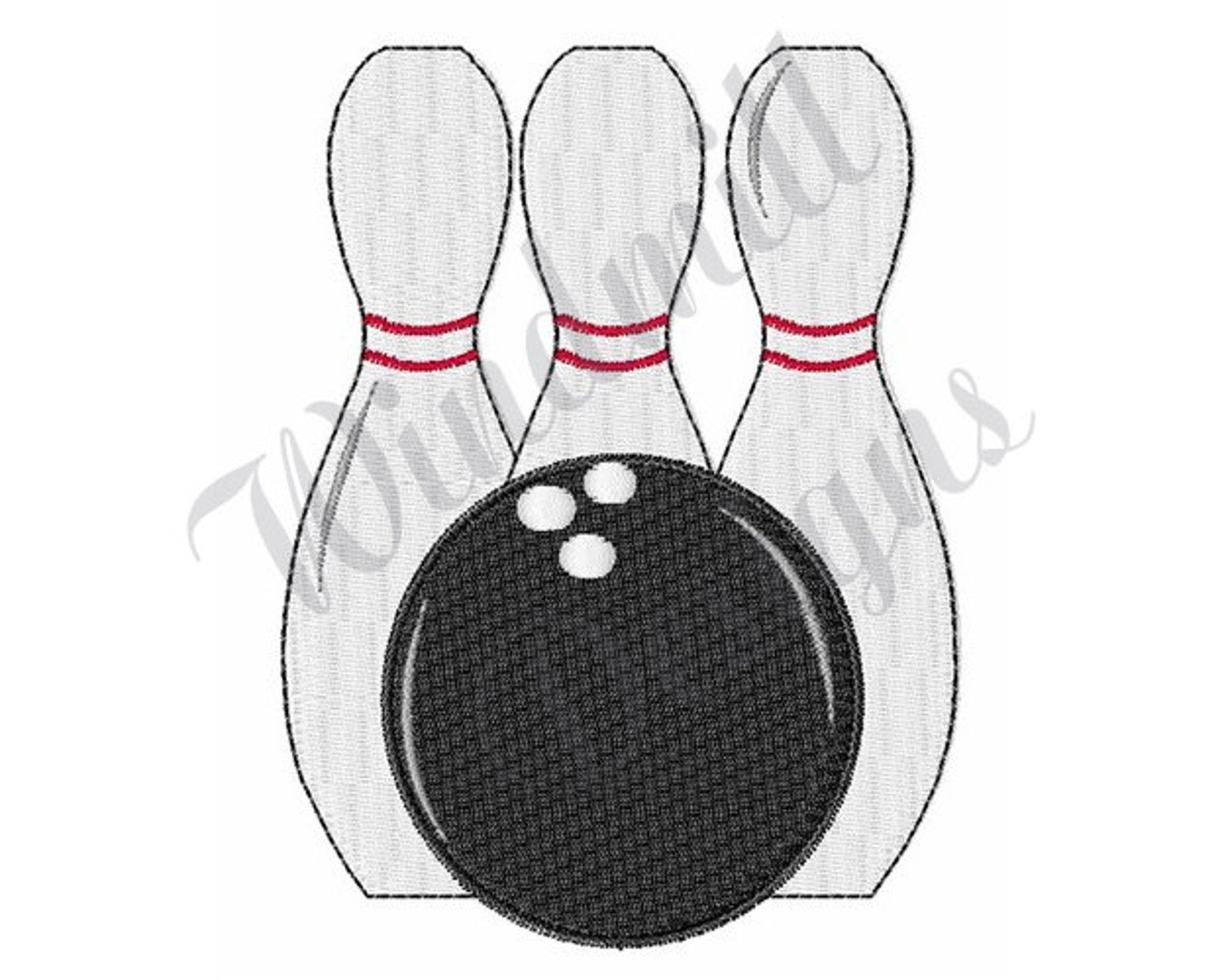 Bowling Machine Embroidery Design Embroidery Designs - Etsy