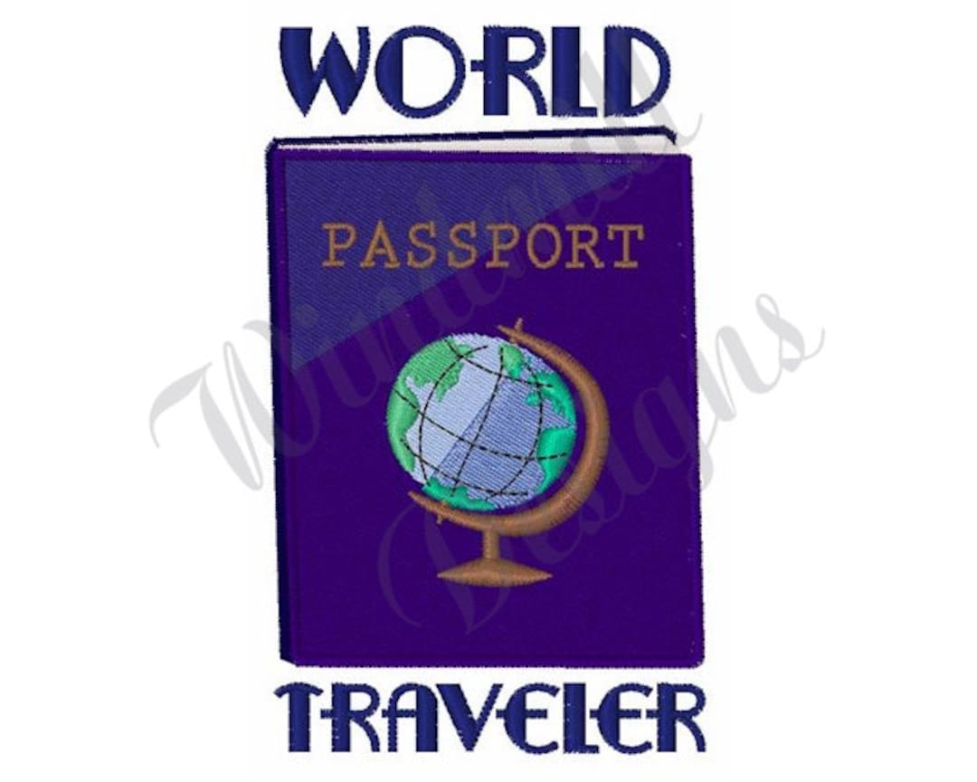 World Traveler Passport Book - Machine Embroidery Design, Embroidery ...