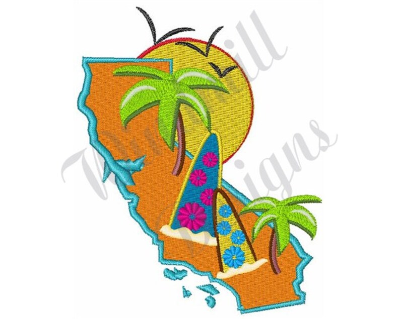 California State - Machine Embroidery Design, Embroidery Designs ...
