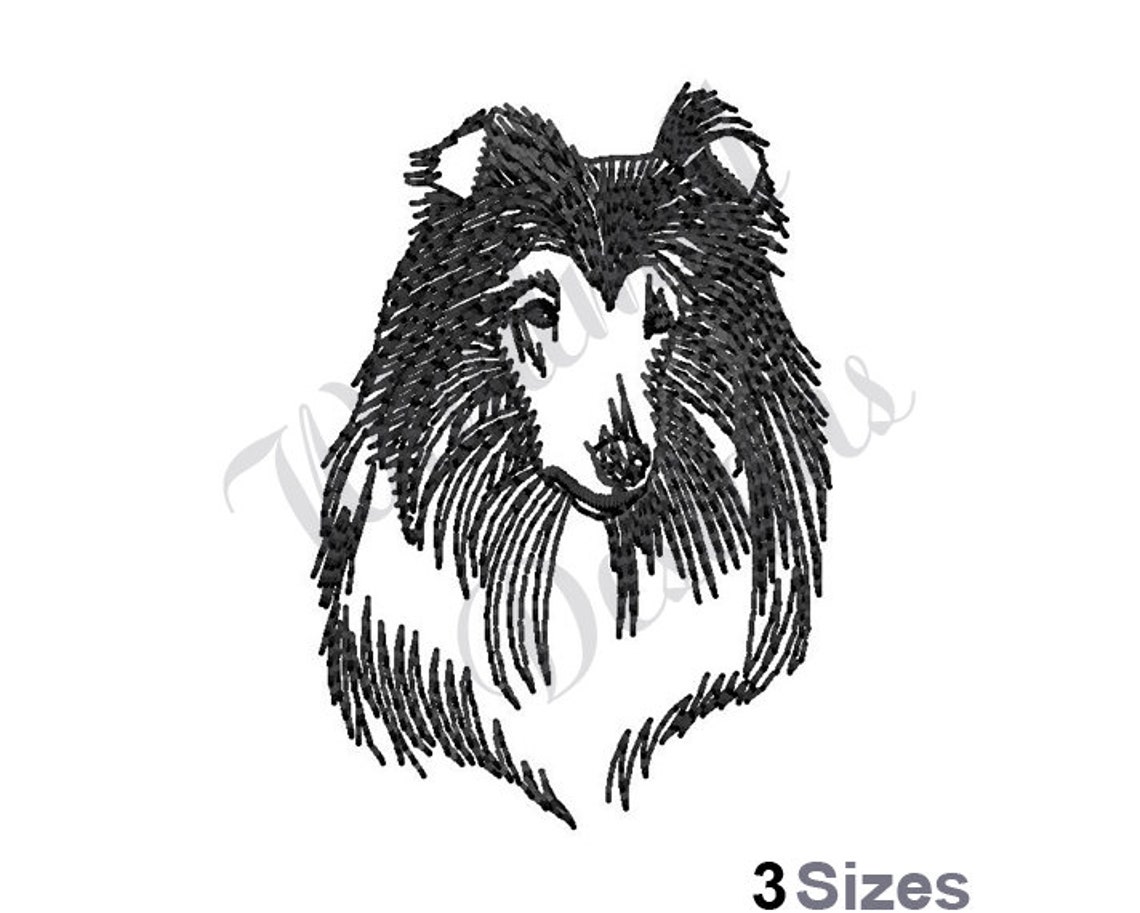 Collie - Machine Machine Embroidery Design, Embroidery Designs, Machine ...