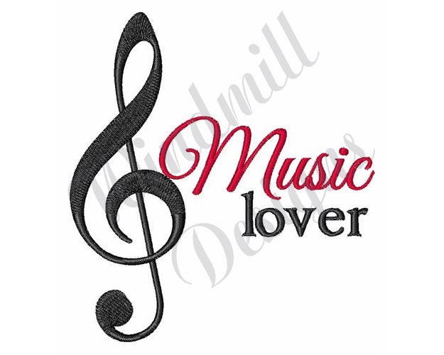 Music Lover Machine Embroidery Design Embroidery Designs - Etsy