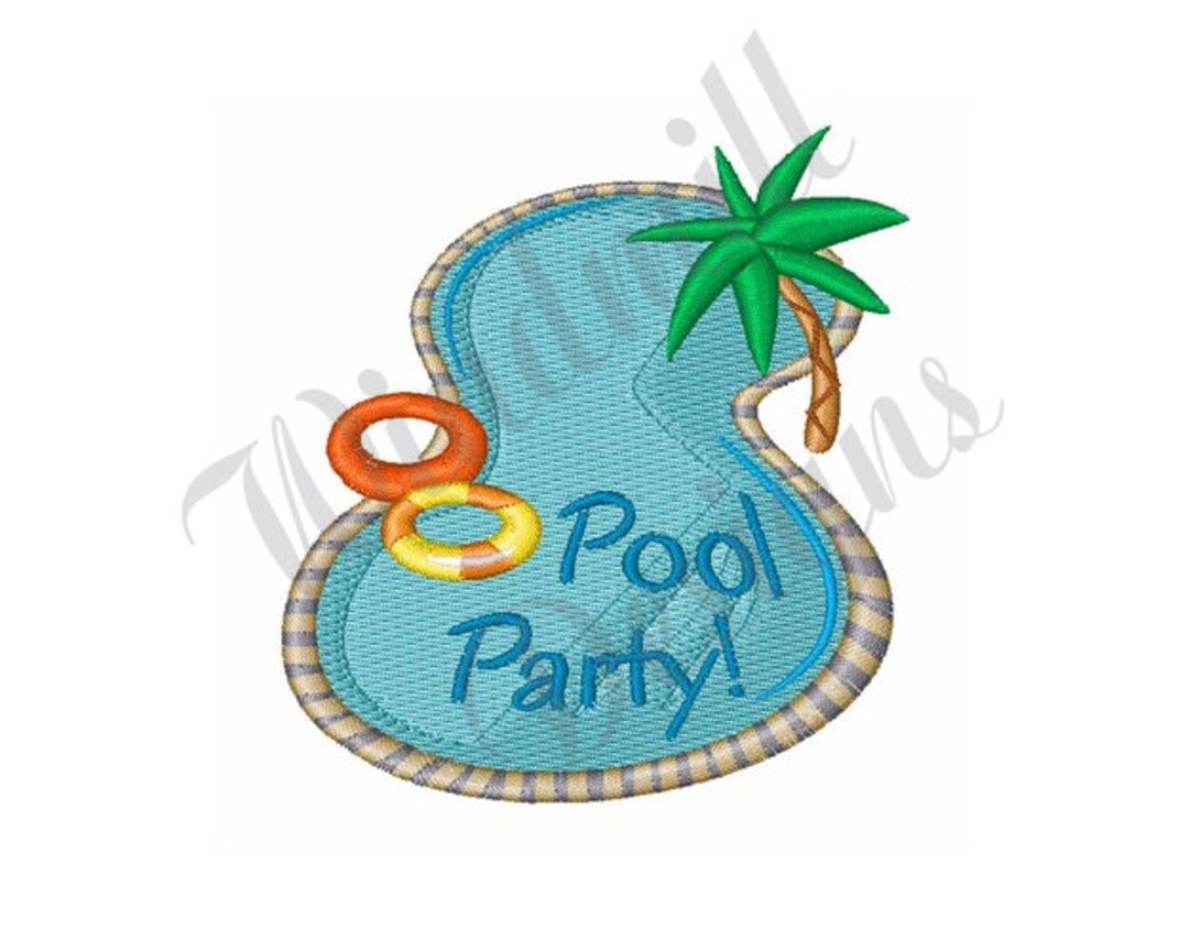 Pool Party -machine Embroidery Design, Embroidery Designs, Machine ...