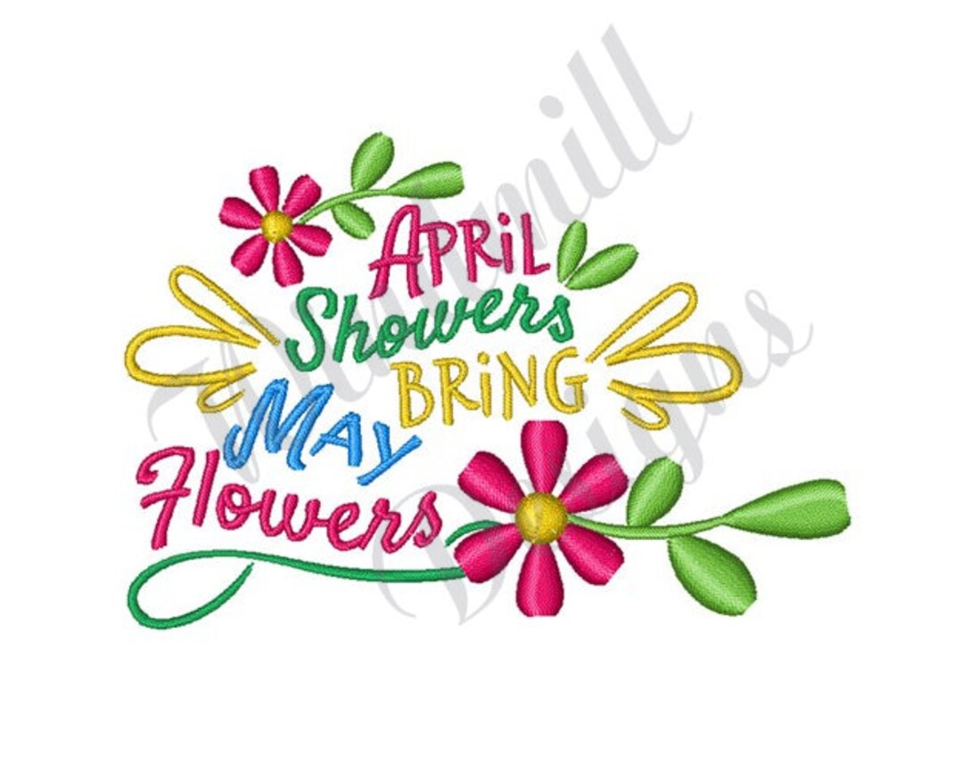 April Showers - Machine Embroidery Design, Embroidery Designs, Machine ...