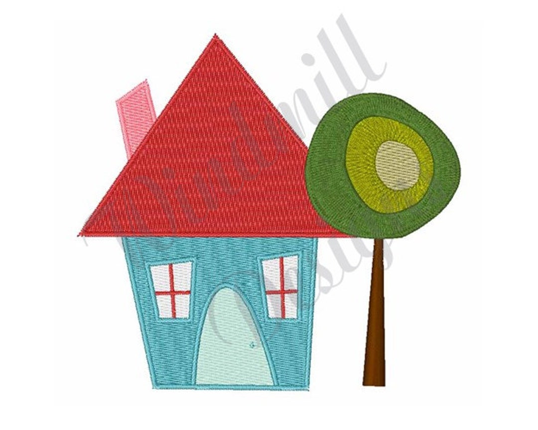 Cute Little House Machine Embroidery Design, Embroidery Designs ...
