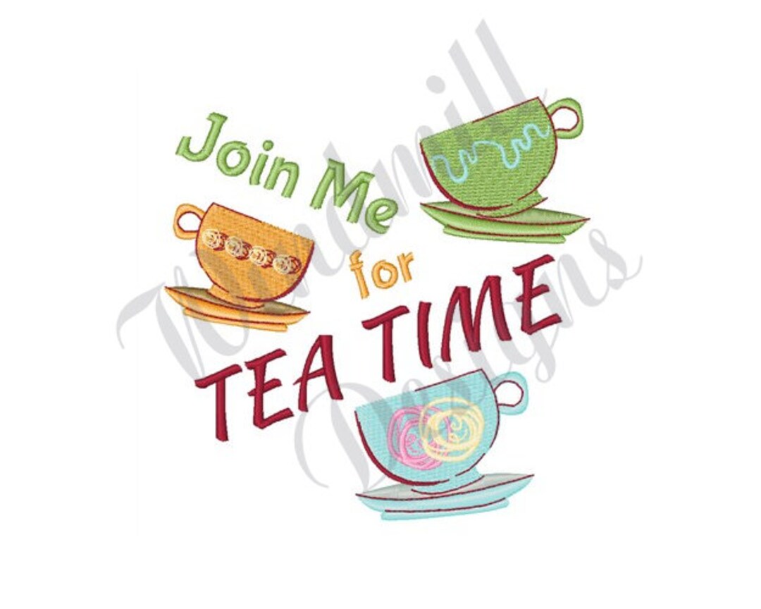 Tea Time - Machine Embroidery Design, Embroidery Designs, Machine ...