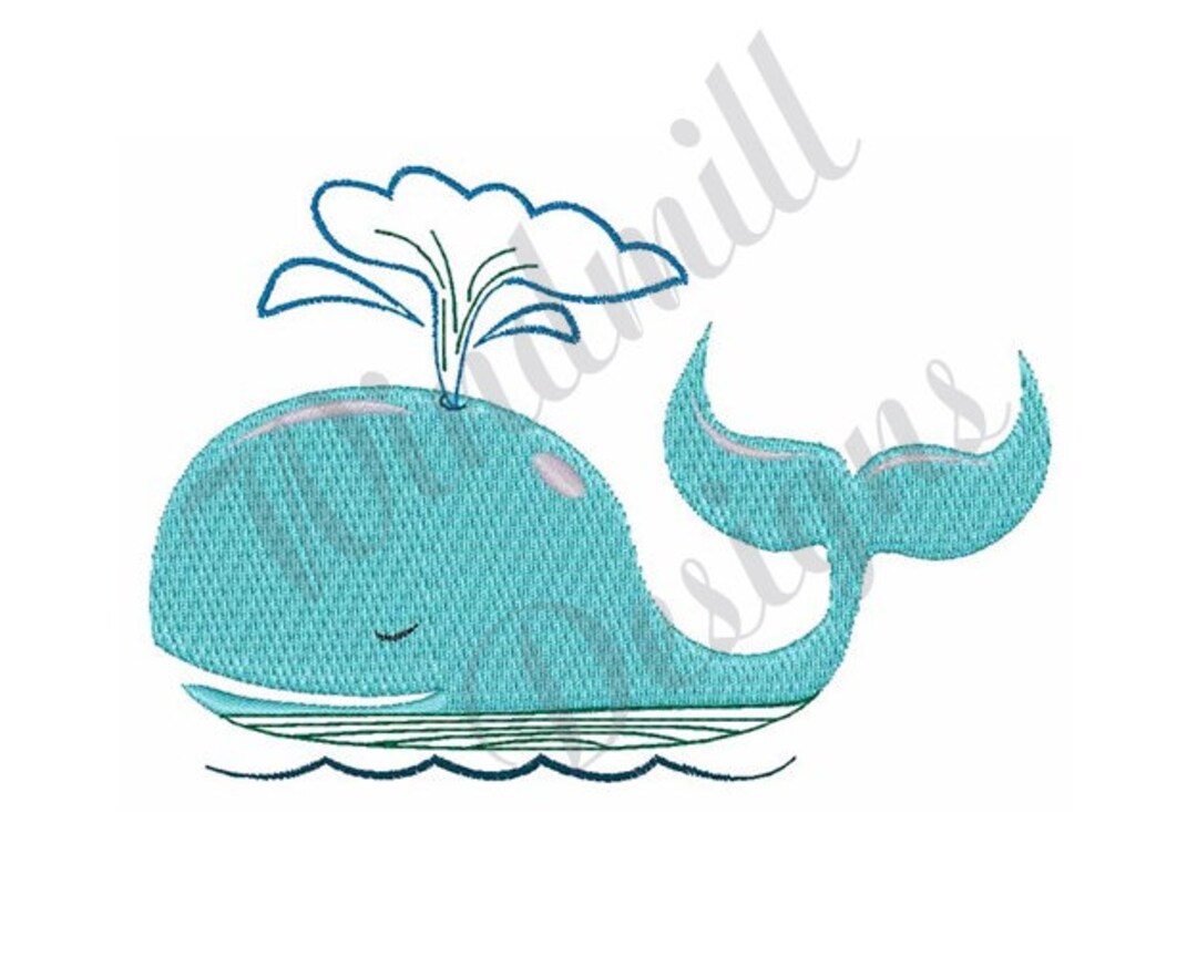 Spouting Whale - Machine Embroidery Design, Embroidery Designs, Machine ...