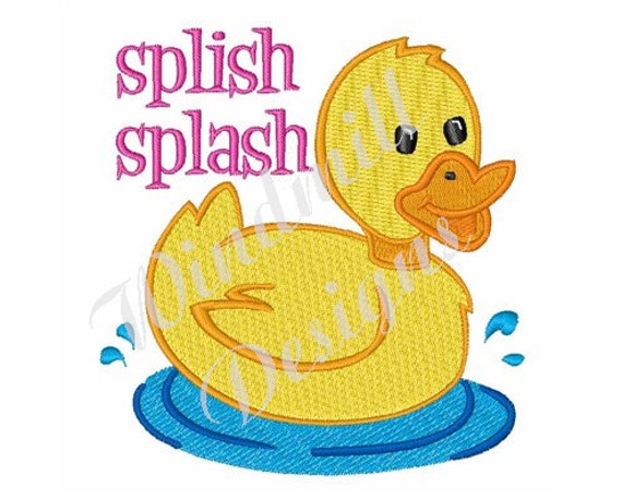 Splish Splash Rubber Duck Machine Embroidery Design | Etsy