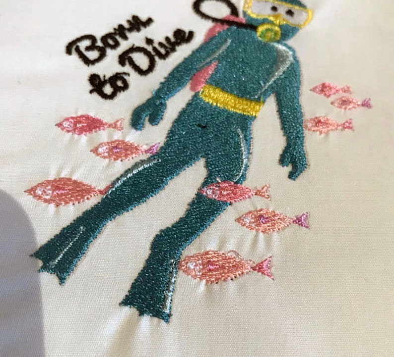 Scuba Diver - Machine Embroidery Design, Embroidery Designs, Machine ...