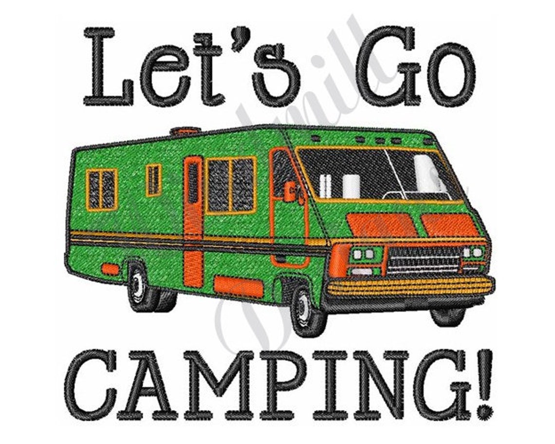 Go Camping RV - Machine Embroidery Design, Embroidery Designs ...