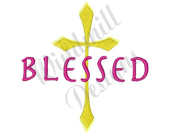 Blessed Cross Machine Embroidery Design Embroidery Designs | Etsy