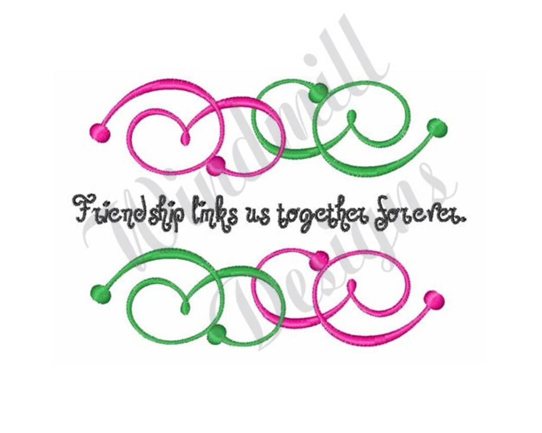 Friendship Swirl -machine Embroidery Design, Embroidery Designs ...