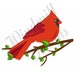 Cardinal Bird Machine Embroidery Design, Embroidery Designs, Machine ...