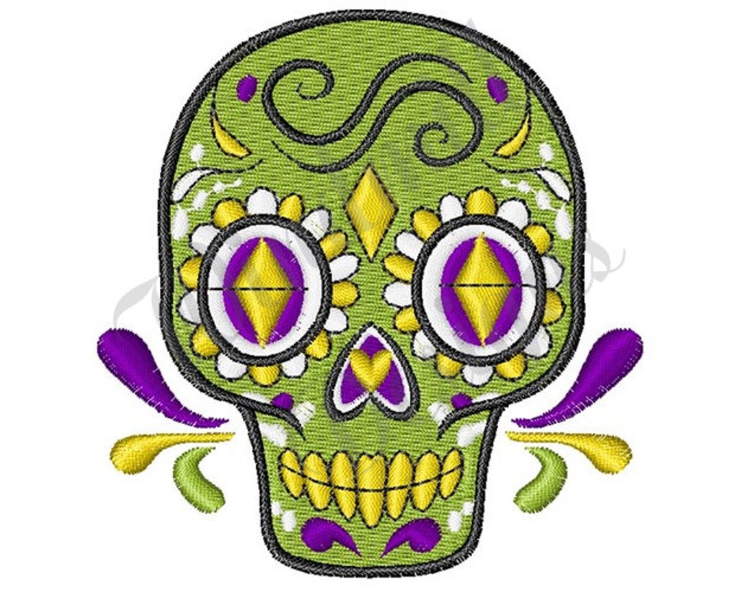 Sugar Skull - Machine Embroidery Design, Embroidery Designs, Machine ...