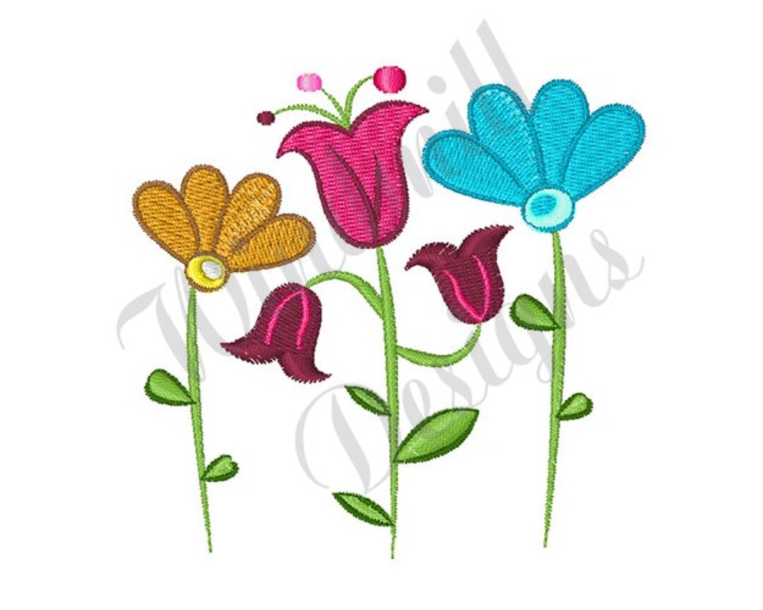 Flower Blooms - Machine Embroidery Design, Embroidery Designs, Machine ...