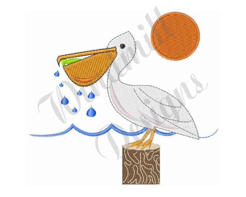 Pelican Bird - Machine Embroidery Design, Embroidery Designs, Machine ...