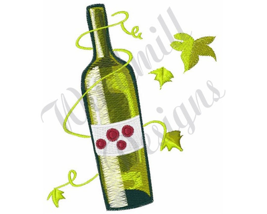Wine Bottle - Machine Embroidery Design, Embroidery Designs, Machine ...
