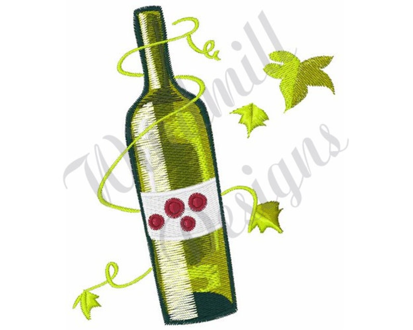 Wine Bottle - Machine Embroidery Design, Embroidery Designs, Machine ...