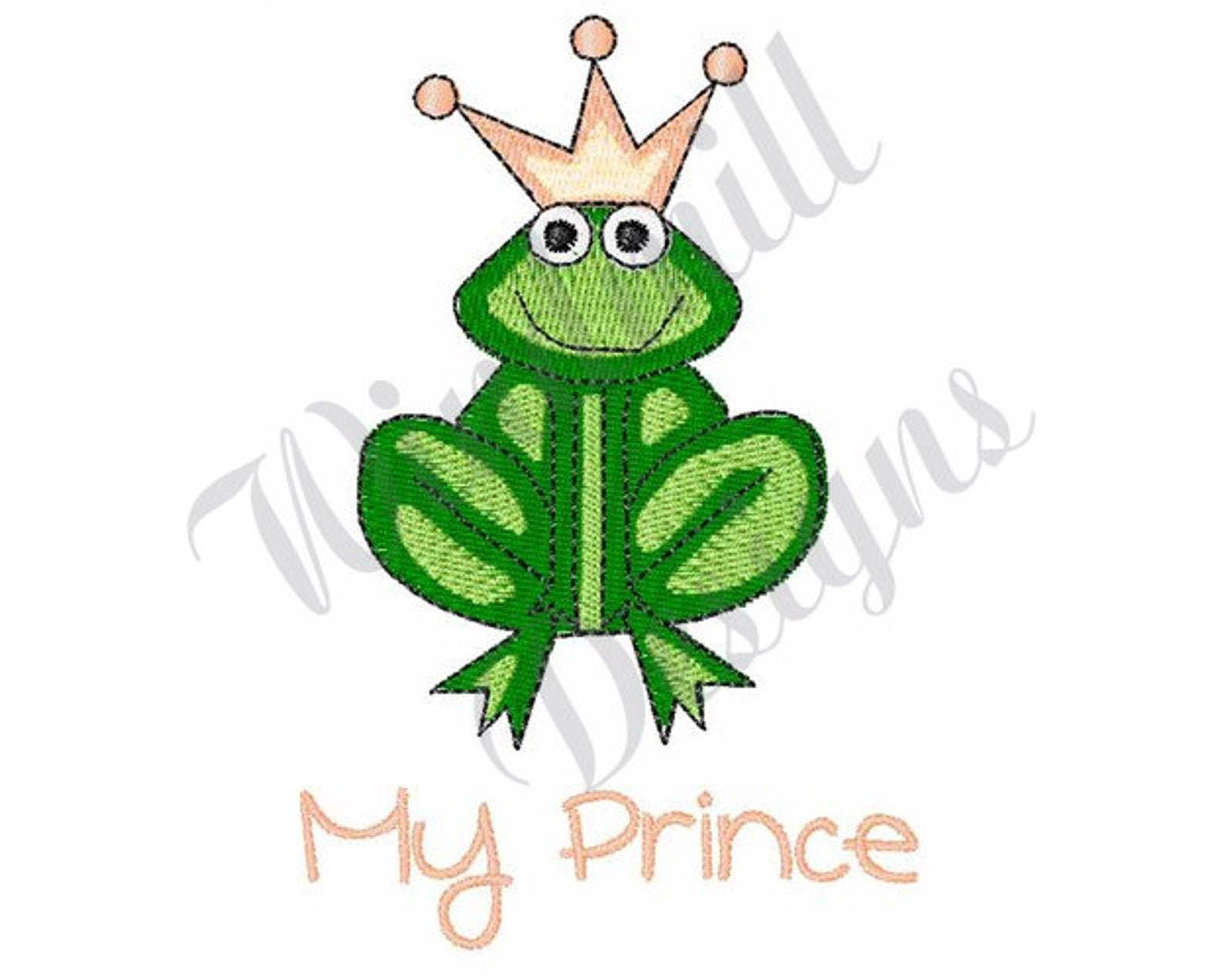 Frog Prince Machine Embroidery Design Embroidery Designs | Etsy