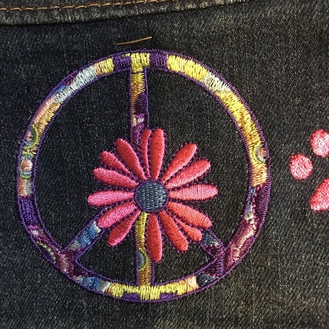 Peace Sign Machine Embroidery Design Embroidery Designs | Etsy