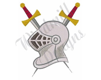 Knights Helmet Machine Embroidery Design, Embroidery Designs, Machine ...