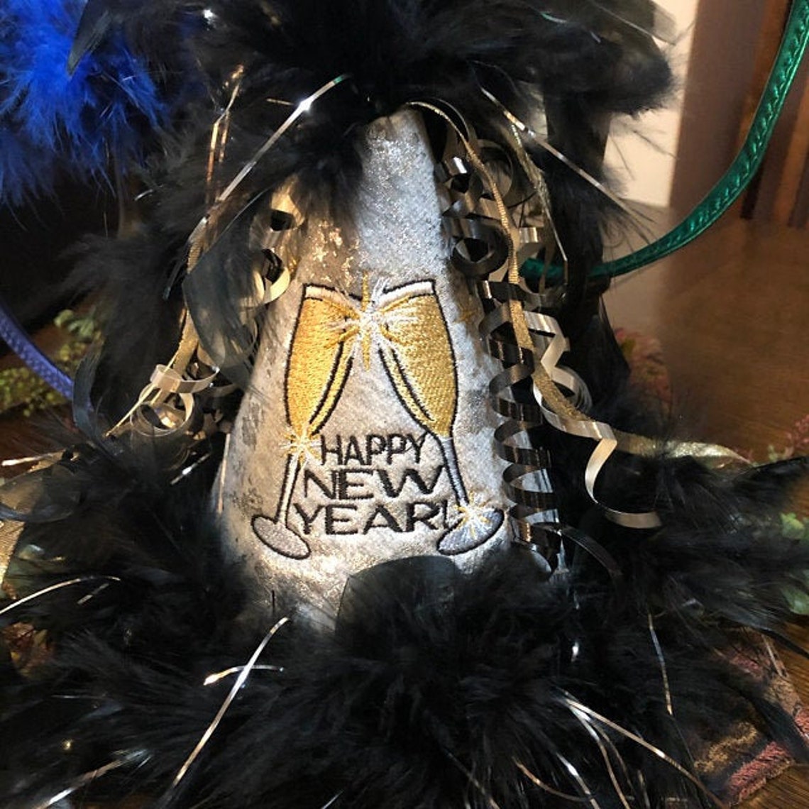 Happy New Year Toast, Champaign Glass- Machine Embroidery Design ...