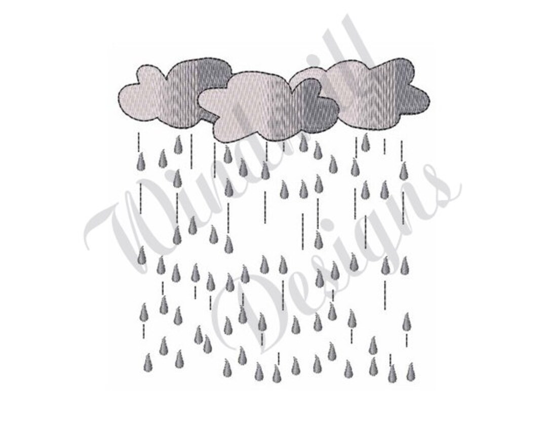 Rain Cloud - Machine Embroidery Design, Embroidery Designs, Embroidery ...