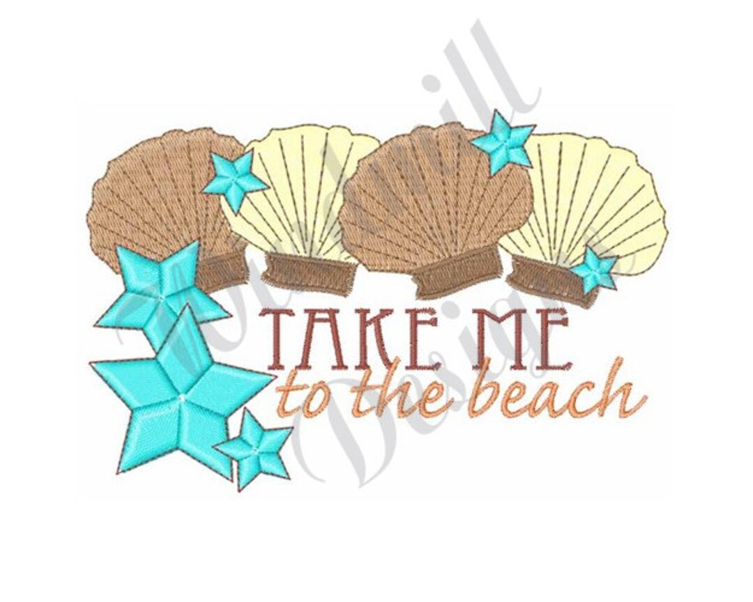 Beach Seashells- Machine Embroidery Design, Embroidery Designs, Machine ...