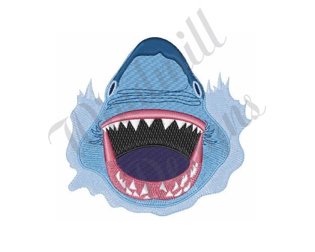 Shark Attack Machine Embroidery Design Embroidery Designs | Etsy