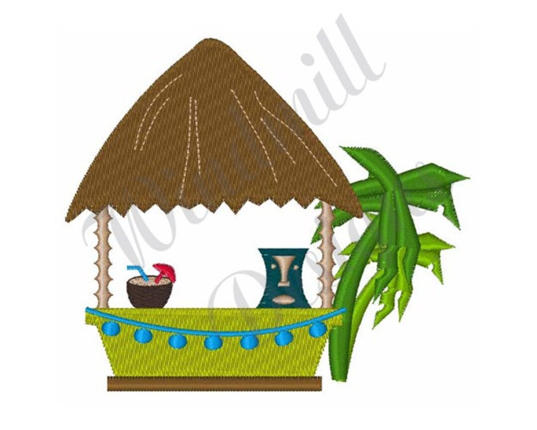 Tropical Tiki Bar - Machine Embroidery Design, Embroidery Designs ...