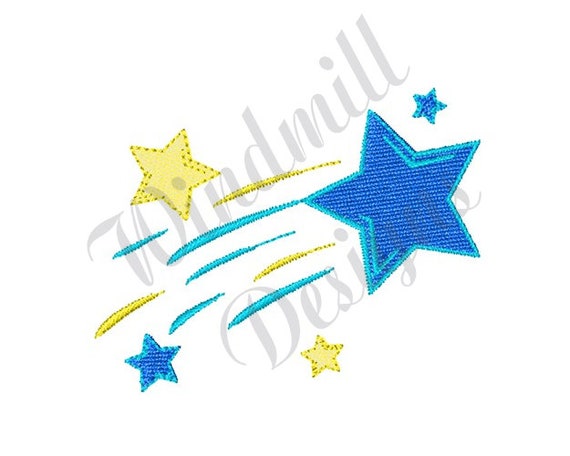Shooting Star Machine Embroidery Design Embroidery Designs - Etsy