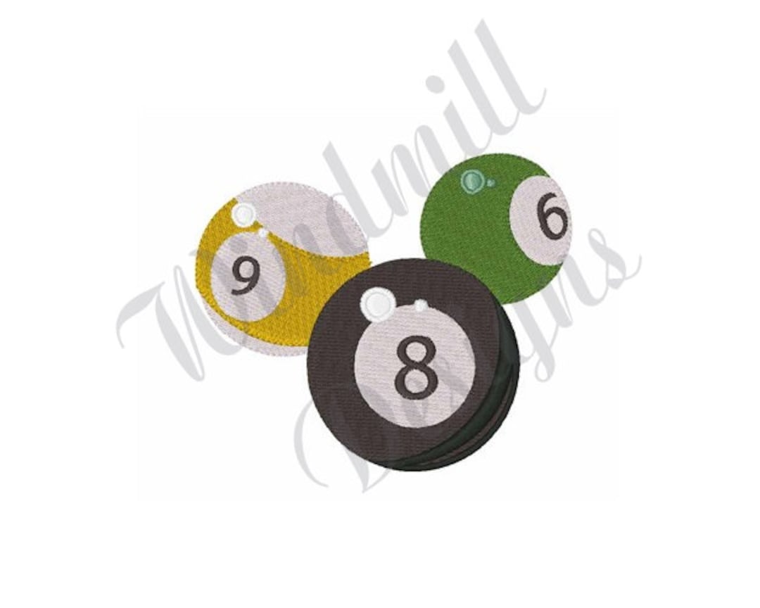 Billiard Pool Balls - Machine Embroidery Design, Embroidery Designs ...