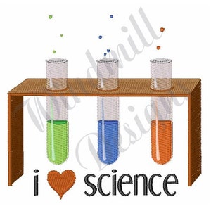 Test Tubes -machine Embroidery Design, Embroidery Designs, Machine ...