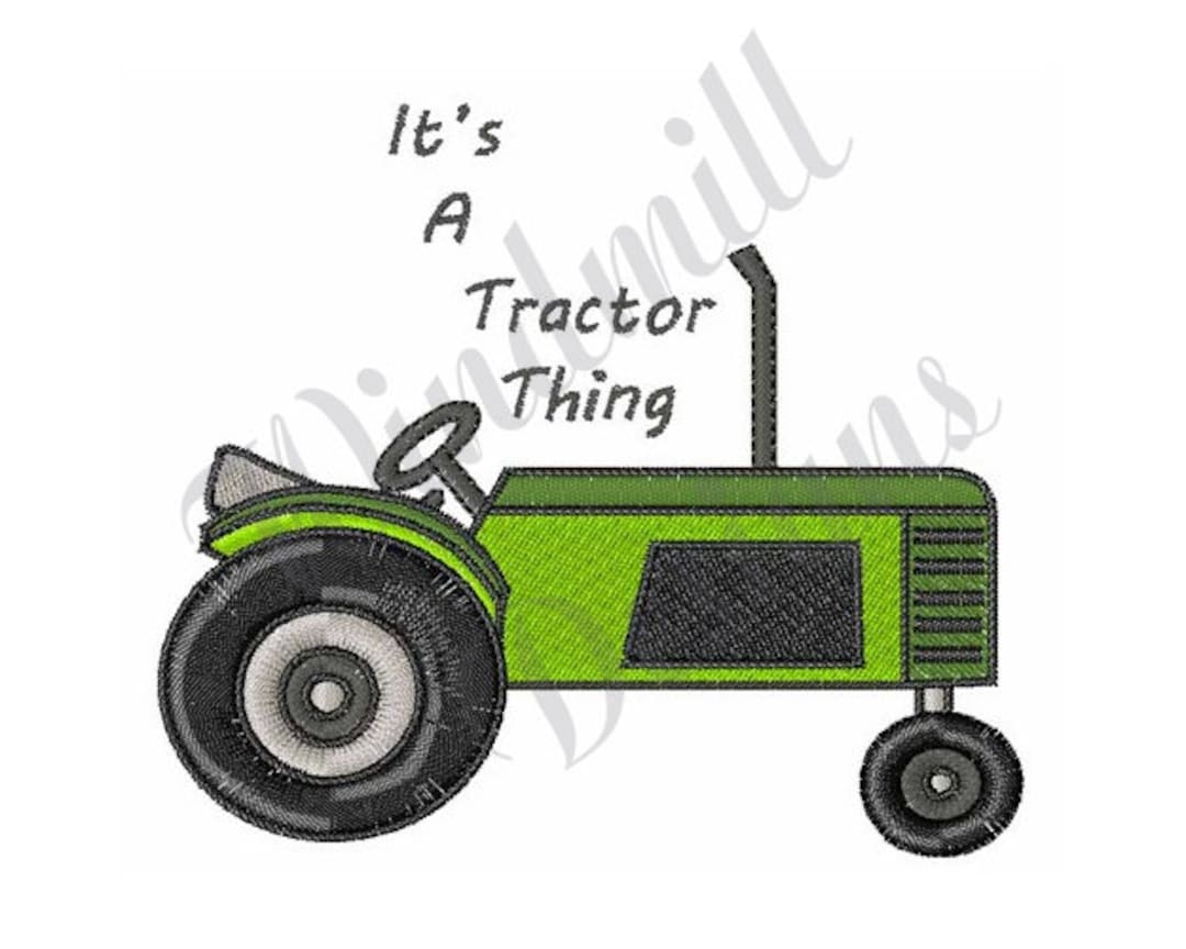 Green Tractor - Machine Embroidery Design, Embroidery Designs, Machine ...