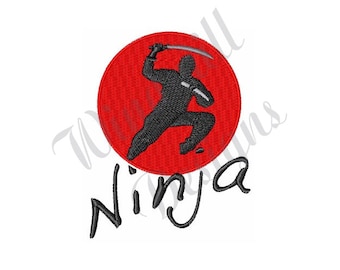 Ninja Embroidery Design - Etsy
