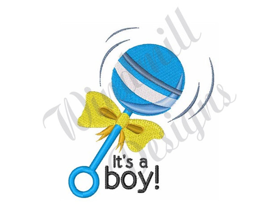Baby Boy Rattle - Machine Embroidery Design, Embroidery Designs ...