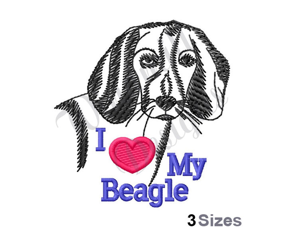 Dog Beagle - Machine Embroidery Design, Embroidery Designs, Machine ...