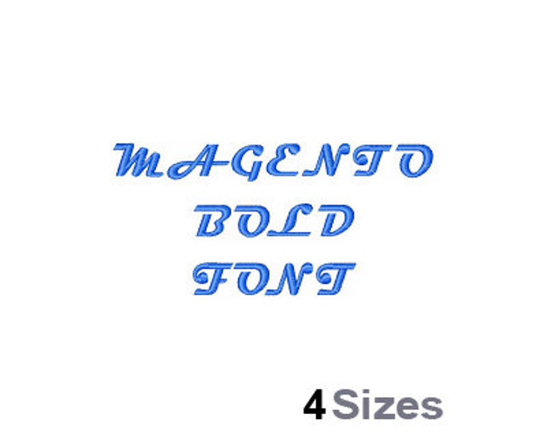 Magento Bold Machine Embroidery Font Instant Download Embroidery ...