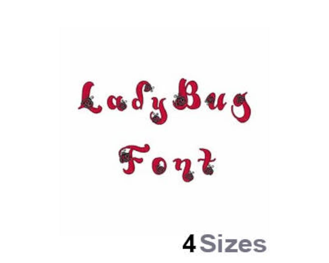 Ladybug Machine Embroidery Font Instant Download Embroidery Alphabet BX ...