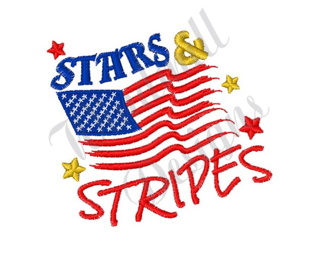 Stars & Stripes - Machine Embroidery Design - Etsy
