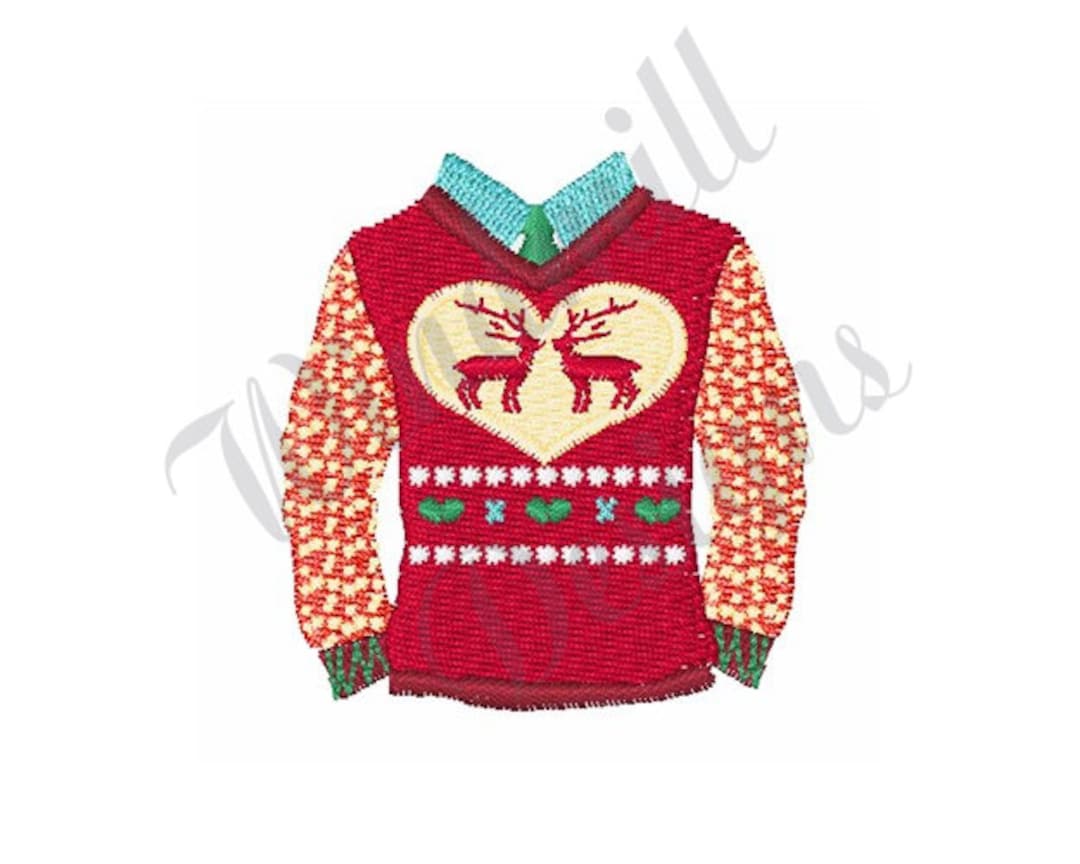 Ugly Christmas Sweater - Machine Embroidery Design, Embroidery Designs ...