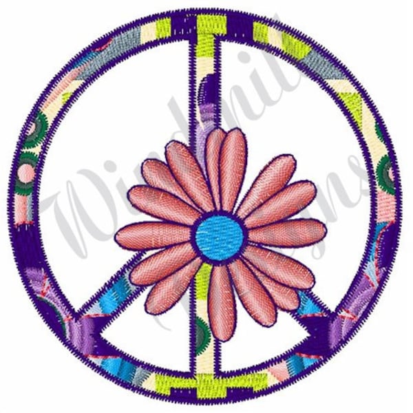 Peace Sign Embroidery Design - Etsy