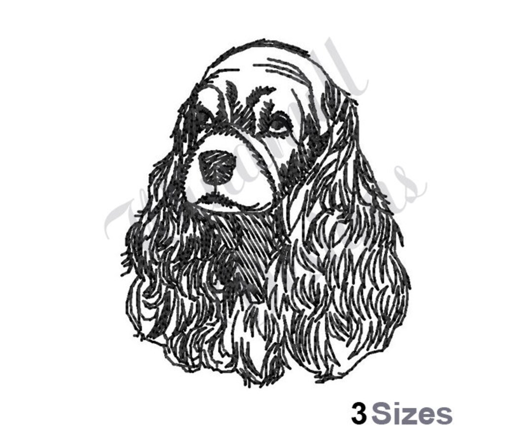 Cocker Spaniel - Machine Embroidery Design, Embroidery Designs, Machine ...
